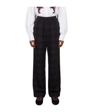 Dries Van Noten Checked Straight-leg Trousers