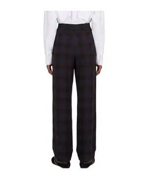 Dries Van Noten Checked Straight-leg Trousers