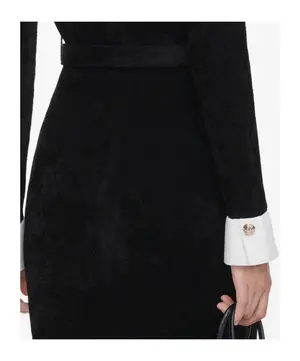 SELF-PORTRAIT Chenille Knit Midi Dress