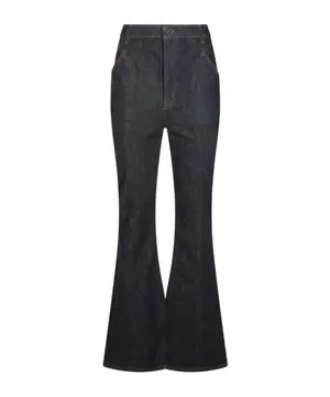 SELF-PORTRAIT High-rise Flared Jeans