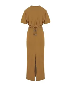 Pinko Cut-out Waist Maxi Dress - Brown