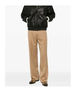 LARDINI Pleated Straight-leg Trousers