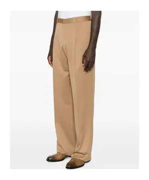 LARDINI Pleated Straight-leg Trousers