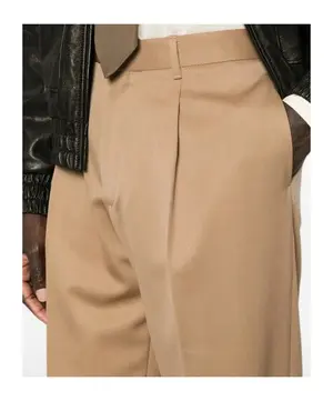 LARDINI Pleated Straight-leg Trousers