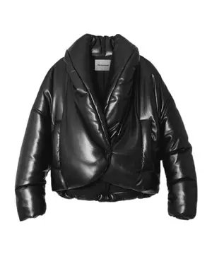 Andamane Padded Shawl Lapel Long Sleeve Jacket
