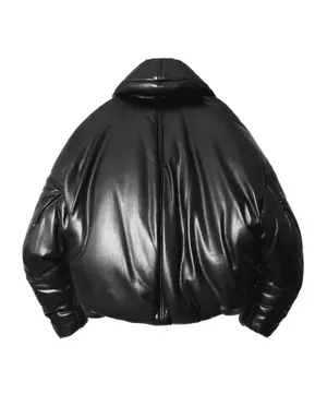 Andamane Padded Shawl Lapel Long Sleeve Jacket
