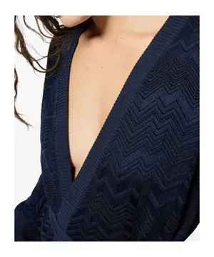 Missoni Zigzag-knit Belted Cardigan
