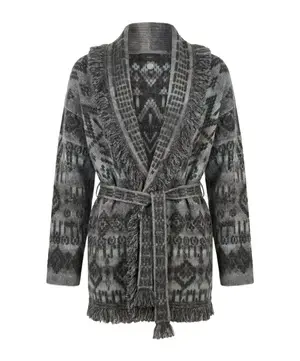 Alanui Long-sleeve Belted Cardigan - Grey