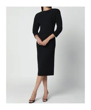 Andamane Midi Dress With Rounded Shoulders