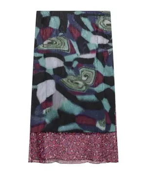Dries Van Noten Silk-blend Printed Midi Skirt