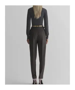 MUGLER Cashmere V-neck Knit Top