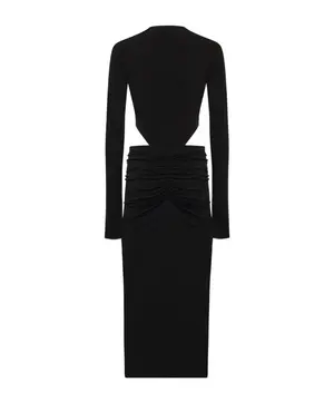 Andamane Heloise Cut-out Ruched Midi Dress