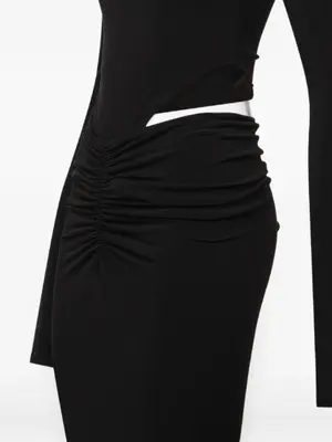Andamane Heloise Cut-out Ruched Midi Dress