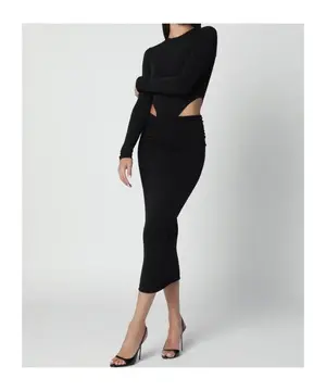 Andamane Heloise Cut-out Ruched Midi Dress