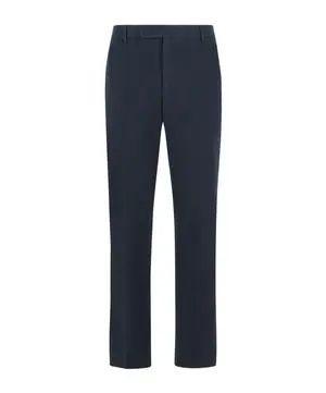 PT TORINO Casual Trousers With Belt Loops - Navy