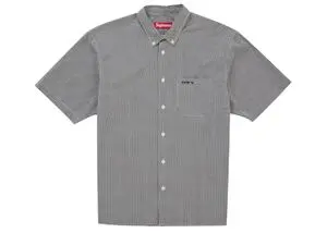 Supreme Gingham Short Sleeve Shirt - Black