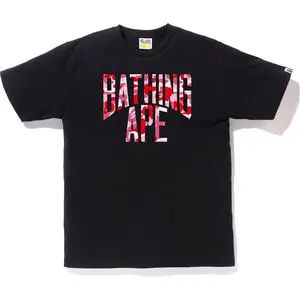 A BATHING APE Abc Nyc Logo Tee Shirt Black/pink