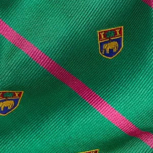 Ralph Lauren Striped Silk Neck Tie With Crest