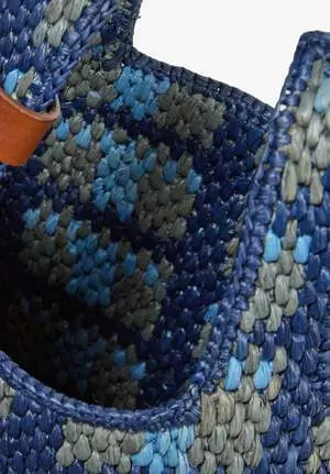 A.p.c. Raffia Woven Bag - Blue