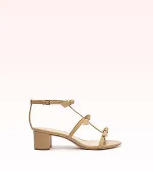 ALEXANDRE BIRMAN Slim Lolita 45 Block Heel Sandals - Semolina