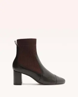 ALEXANDRE BIRMAN Becky Knit 60 Bootie - Brown