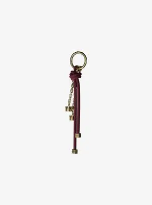 Michael Kors Gold-tone And Cord Bag Charm - Purple