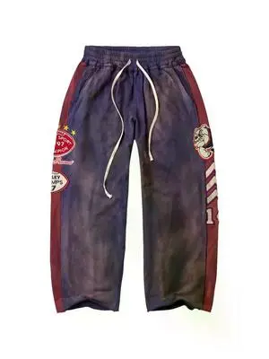 VALE FOREVER Forever Varsity Patch-detail Track Pants - Purple
