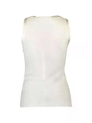 Brunello Cucinelli Ribbed-knit Silk-trim Tank Top