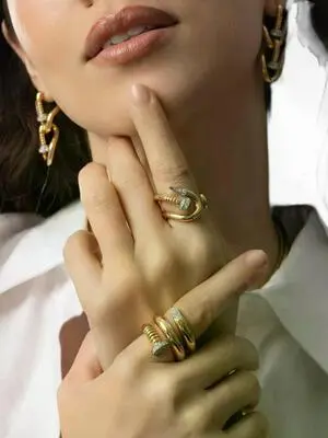 David Webb Diamond Nail Ring