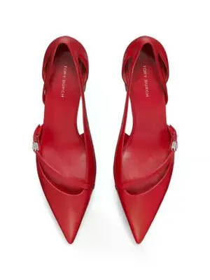 Tory Burch Double T Buckle D'orsay Pumps