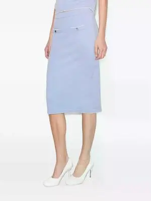Tory Burch Wool Scalloped Trim Pencil Skirt