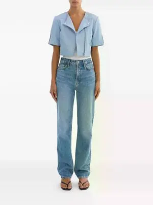 LAMARQUE Kirsi Cropped Leather Jacket