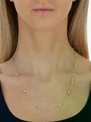NANIS Soffio Aquamarine And Diamond Necklace