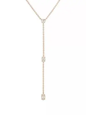 ANITA KO Diamond Heart And Oval Lariat Necklace