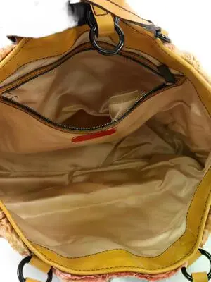 Valentino Garavani Floral Appliqué Leather Trim Tote Bag