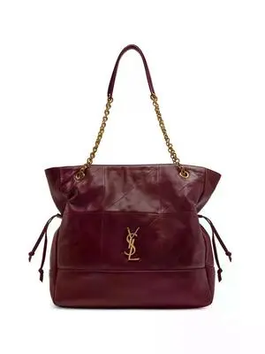Saint Laurent Quilted Logo-plaque Shoulder Bag - Red