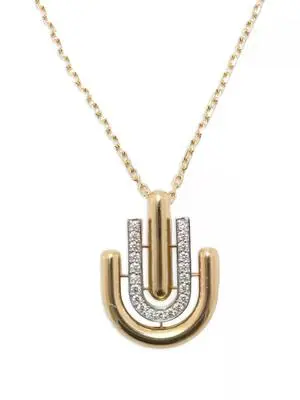David Webb Unity Diamond Pendant Necklace - Gold