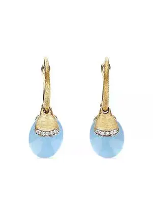 NANIS 18k Yellow Aquamarine And Diamond Earrings - Gold