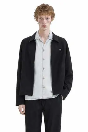 Loewe Zip-up Jacket In Technical Cotton - Black