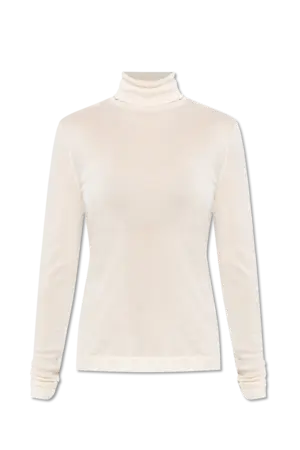 Hanro Silk Cashmere Turtleneck Top - Cream