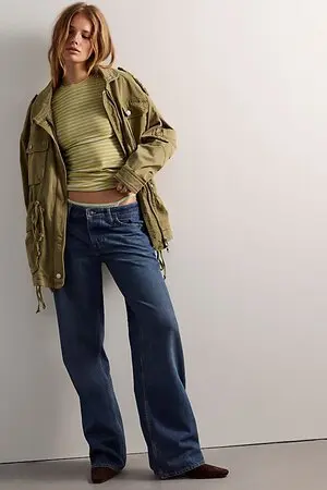 Free People Intimately Stripe Long Sleeve Top - Yellow Combo