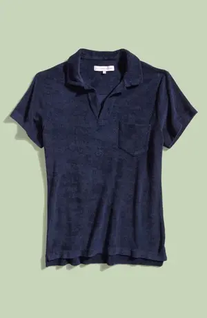 Orlebar Brown Terry Polo Shirt - Navy