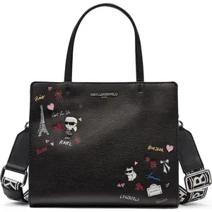 Karl Lagerfeld Paris Maybelle Satchel - Black Multi