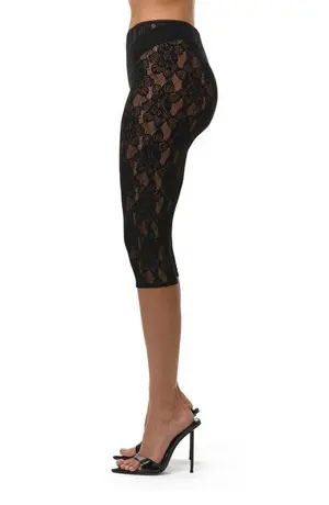 Naked Wardrobe Lace Capri Leggings