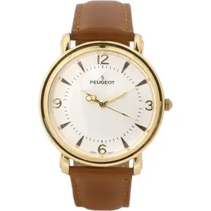 Designer Brown Leather Strap Watches For Men
