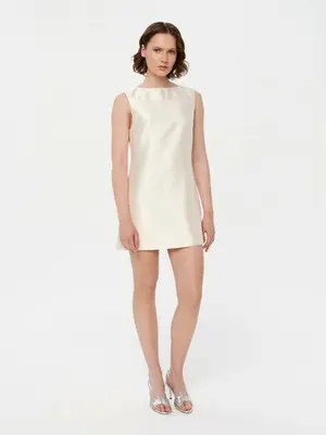 ALAS Silk Blend Bridal Mini Dress - Ivory