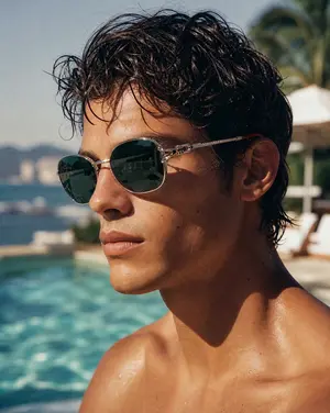 COSSINO Ammiras 52mm Sunglasses - Green/silver