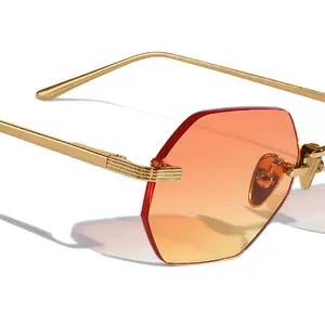 COSSINO Vonne 51mm Rimless Octagon Sunglasses - Orange