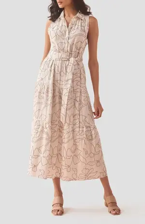 Omika Cotton Emeline Maxi Dress - Uma Coconut