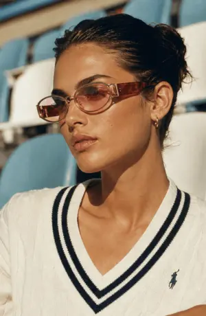 COSSINO Bisou Oval Cat Eye Sunglasses - Pink Tortoiseshell